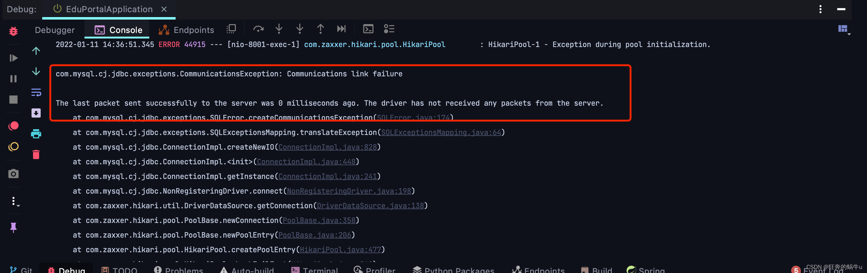 关于本地启动连接mysql报Communications link failure的问题解决_本地服务如何模拟communications link failure-CSDN博客