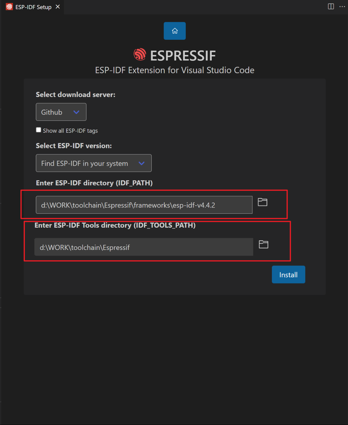 ESP32之ESP-IDF安装_esp-idf: loading initial configuration...: esp-idf-CSDN博客