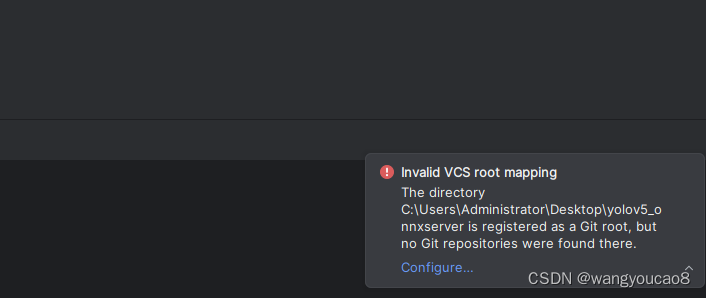 is registered as a Git root, but no Git repositories were found there-CSDN博客