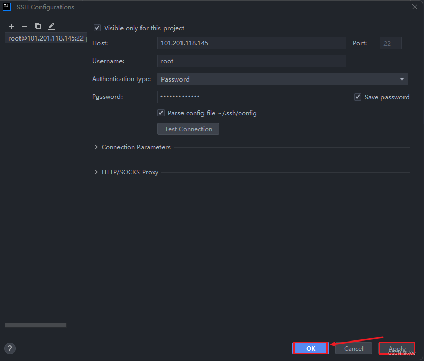 【idea-sprongboot项目】SSH连接云服务器进行远程开发_idea ssh远程开发-CSDN博客