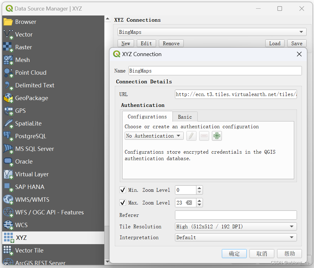 QGIS 加载在线XYZ地图图层_qgis加载xyz-CSDN博客