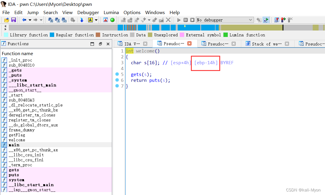 pwn05（应对简单栈溢出的常规套路）_ctfshow pwn05-CSDN博客