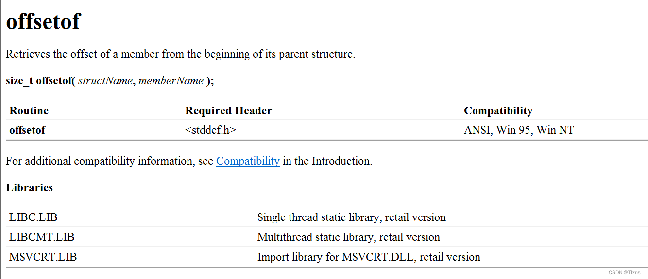 offsetof函数的宏实现_结构体地址偏移的函数-CSDN博客