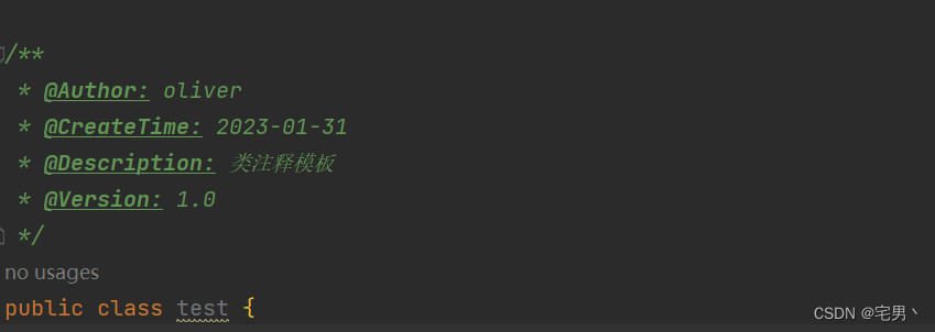 idea方法类注释模板及Wrong tag ‘Description‘解决方法_wrong tag 'description-CSDN博客