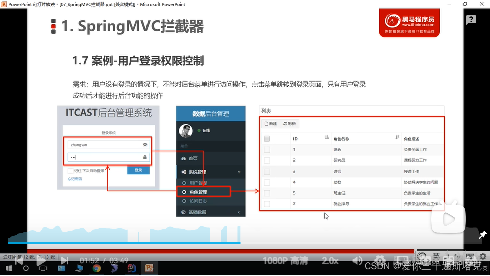 SpingMVC拦截器-用户登录权限控制分析_用spring mvc框架搭建web项目,编写拦截器,实现权限控制功能。-CSDN博客