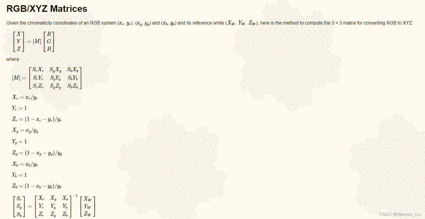 RGB/XYZ Matrices_oled rgb-rgbg转换算法 3x3矩阵-CSDN博客