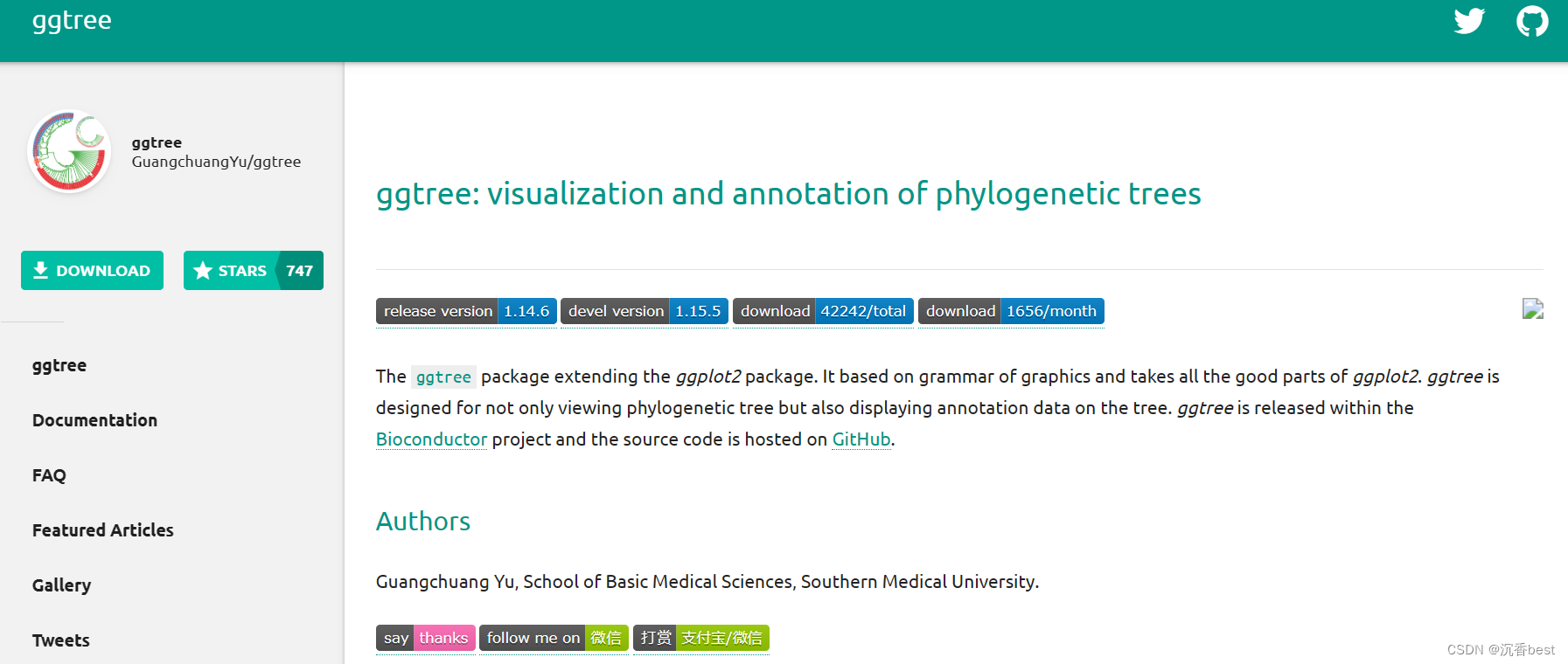 《使用R包ggtree进行进化树的绘制与美化》-CSDN博客