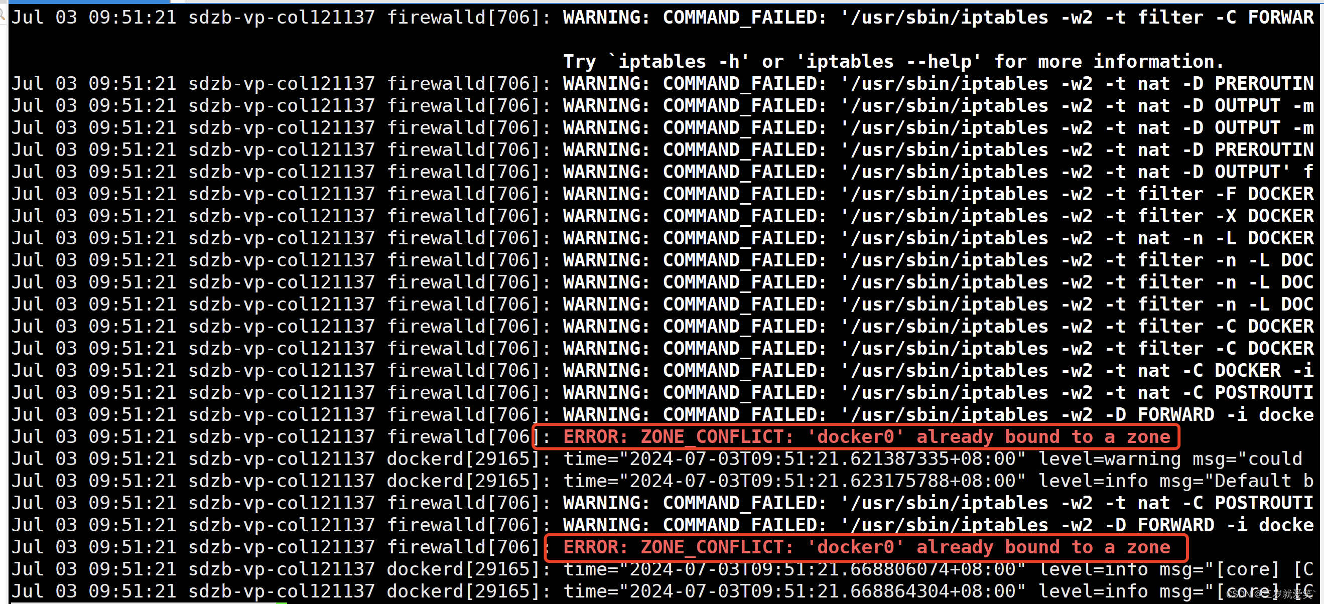 firewall导致docker启动失败问题小记_firewalld docker-CSDN博客