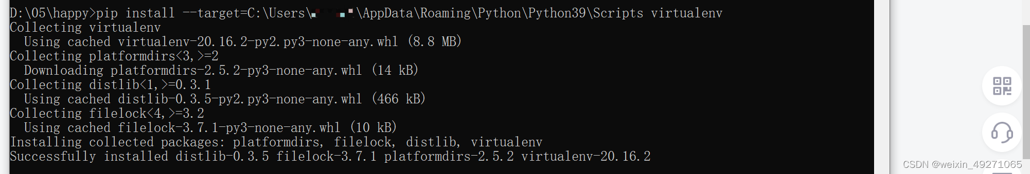 Windows安装virtualenv_warning: the script virtualenv.exe is installed in-CSDN博客