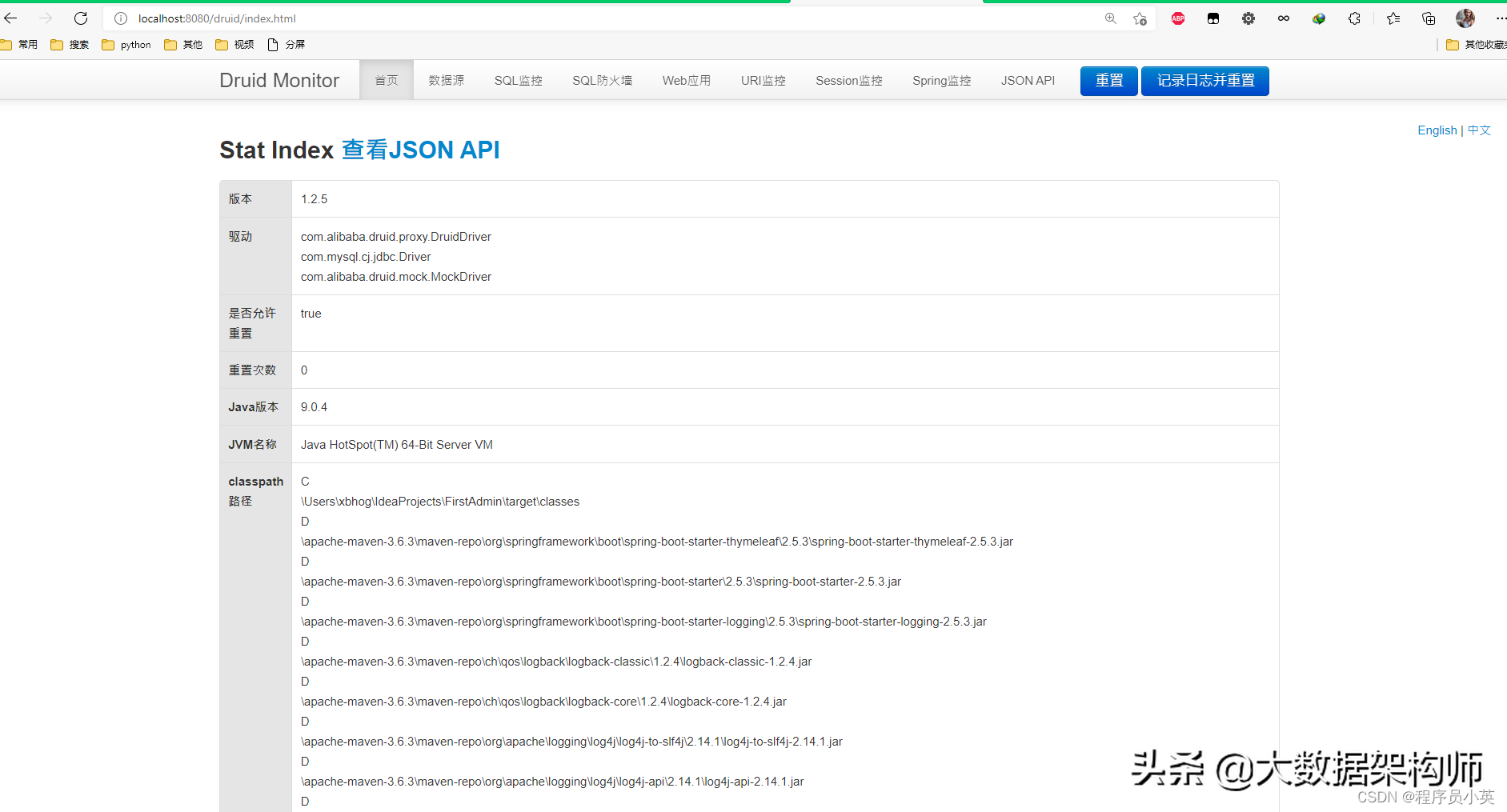 SpringBoot数据访问之Druid数据源的使用_druid访问路径-CSDN博客