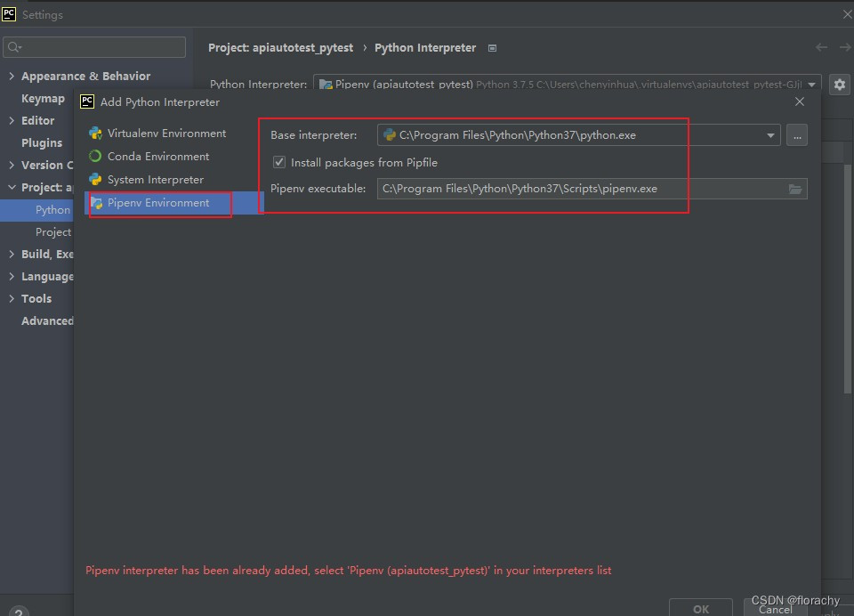 python项目使用pipenv管理环境，如何使用pycharm调试模式_pipenv executable-CSDN博客