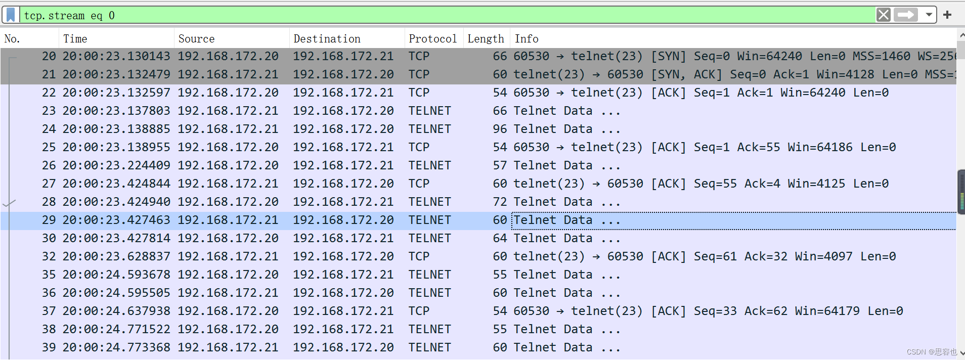 实现Telnet、SSH远程登录，利用Wireshark抓包分析实验（真机）_wireshark抓包实验cisco-CSDN博客