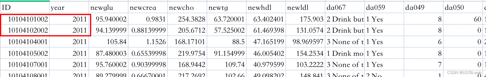 【python】两个csv文件 按照id列 将相同id的数据行 将数据行分别存到新的同一个csv文件中遍历两个csv文件中的相同的行内容并