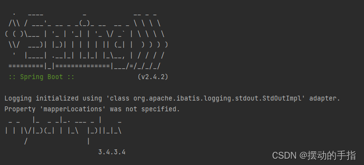 springBoot 启动控制台一直卡住，且报 org.apache.ibatis.logging.stdout.stdout.StdOutImpl_logging initialized ...