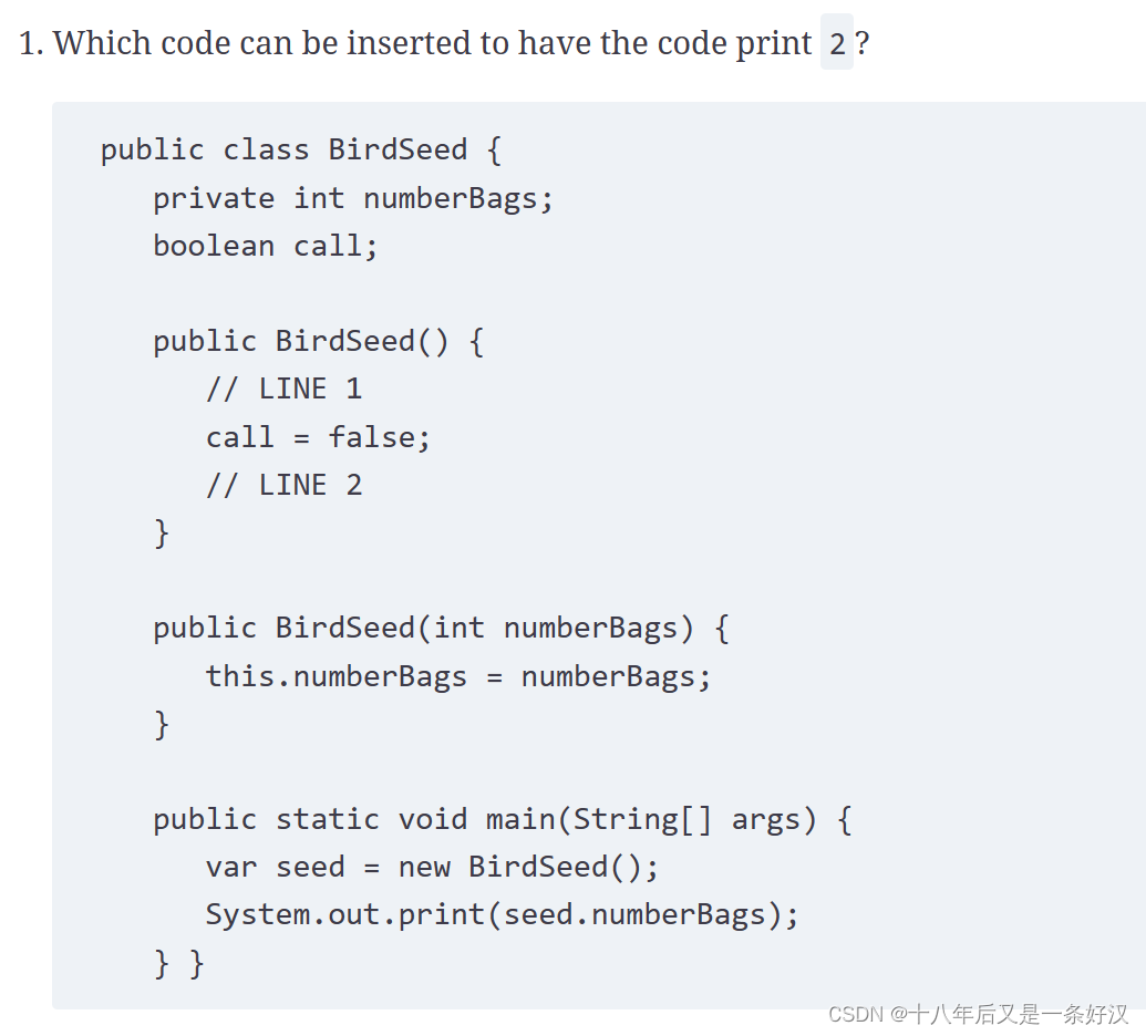OCP Java17 SE Developers 复习题06_ocp java17 se developers 复习题6-CSDN博客