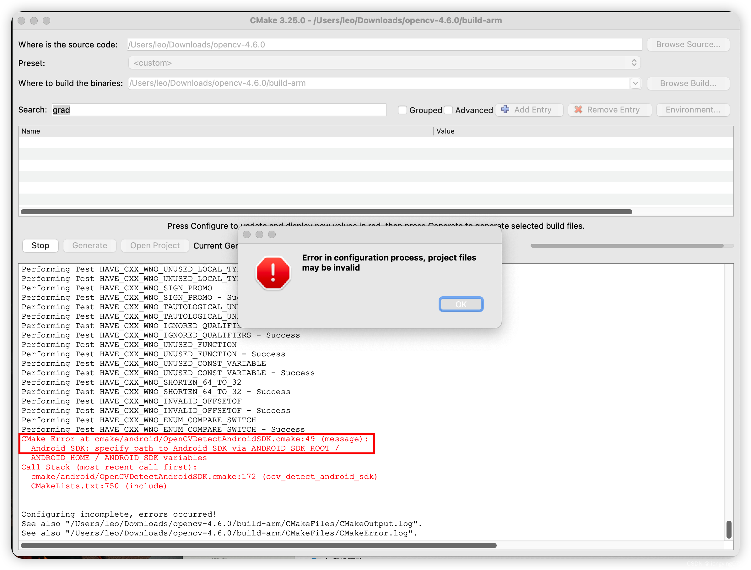 【超详细】mac 交叉编译opencv4.6.0 with opencv-contrib for android_mac android 配置opencv-CSDN博客