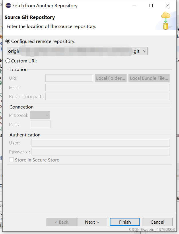 eclipse中git插件pull报错:Exception caught during execution of merge command ...Missing unknow_git ...