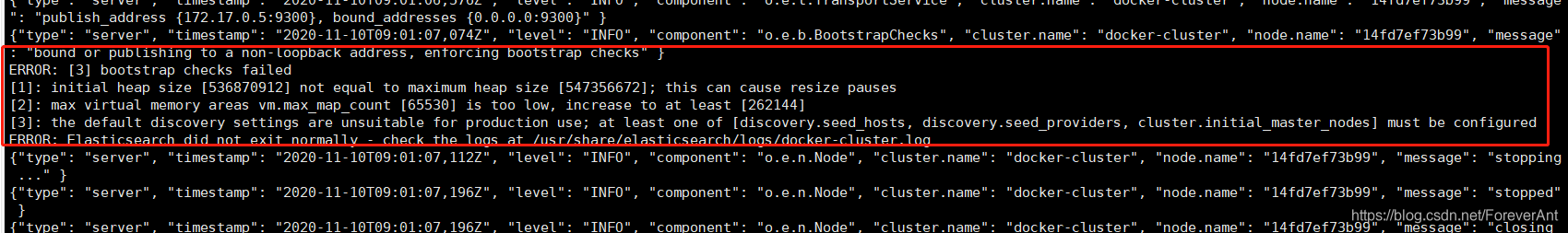 docker安装elasticsearch一直启动不成功, bootstrap checks failed成功解决-CSDN博客