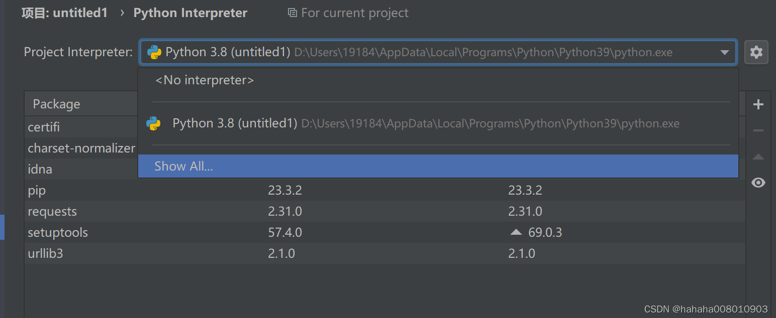install时提示“Requirement already satisfied: requests in d:\users...“或者 ...