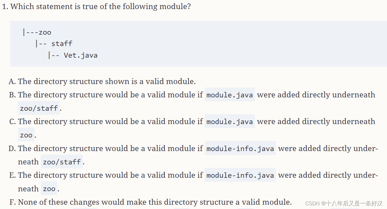 OCP Java17 SE Developers 复习题12_java17认证考试-CSDN博客