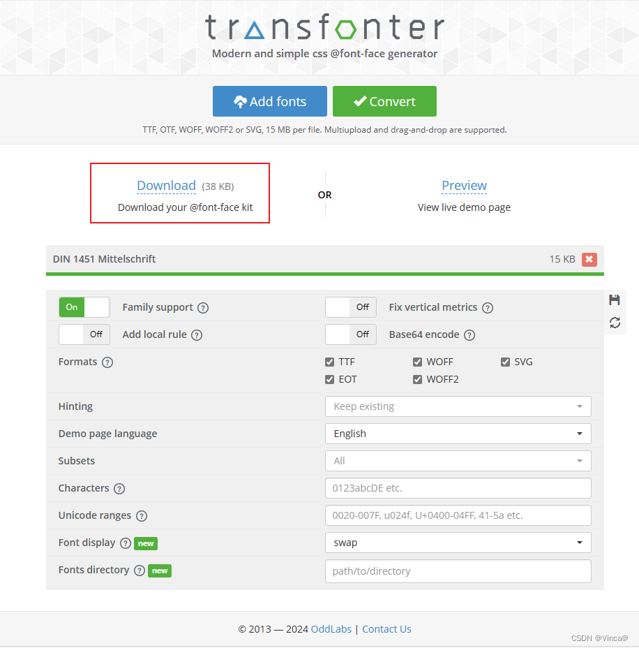 将字体文件 .ttf 转成 CSS @font-face 代码引入_ttf转css-CSDN博客