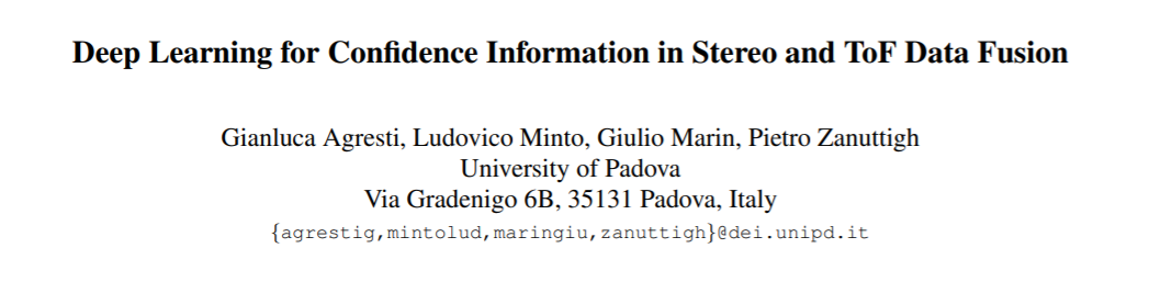 首个可用于深度学习的ToF相关数据集！基于置信度的立体相机以及ToF相机深度图融合框架...-CSDN博客