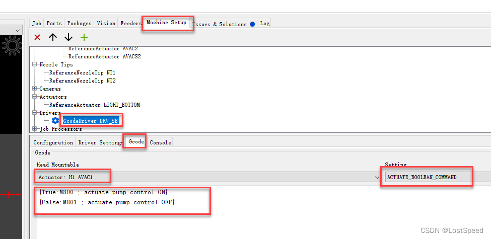 openpnp - configure - The pump control actuator PUMP has no ACTUATE_BOOLEAN_COMMAND assigned ...