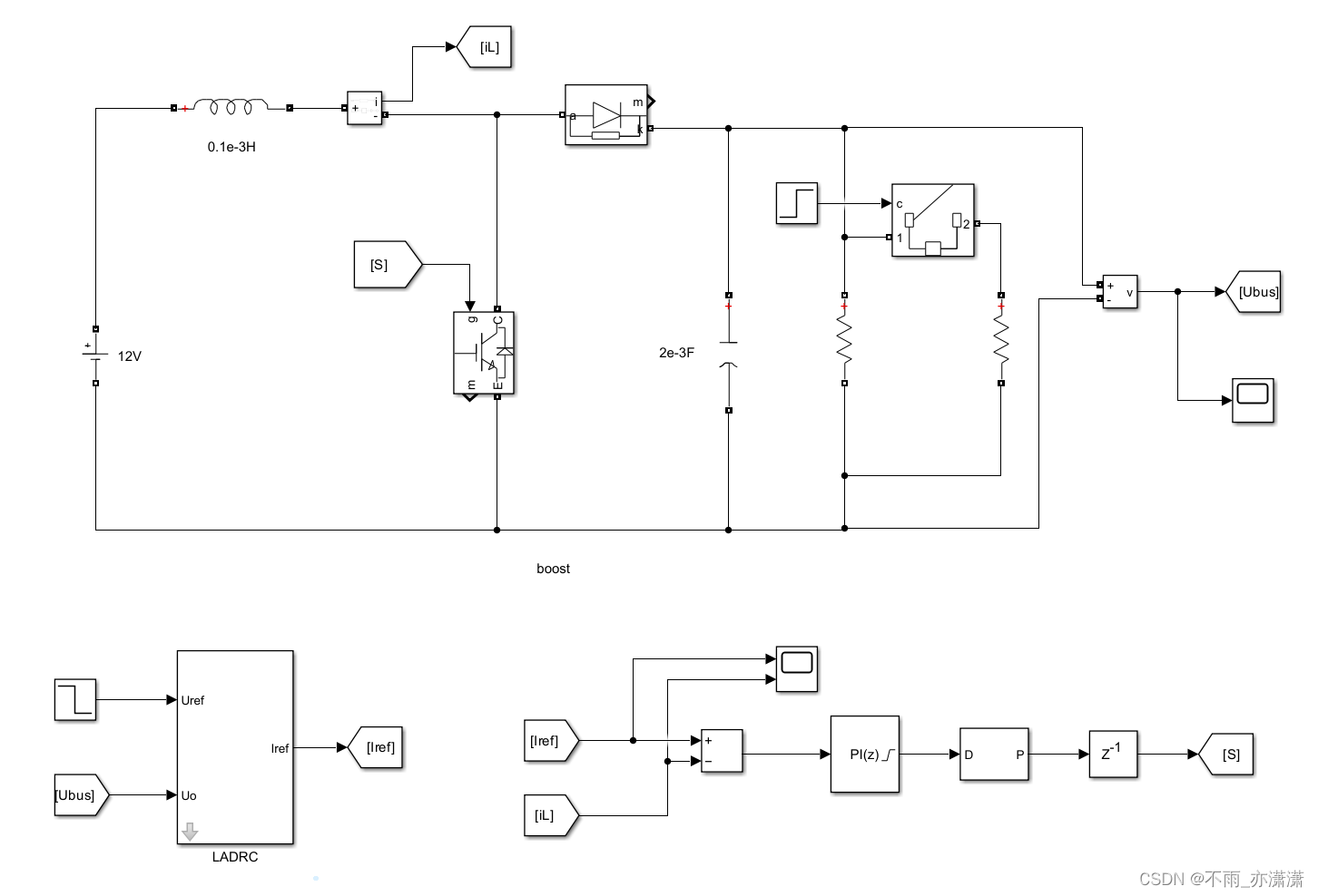 【Simulink】Boost+LADRC(三阶LESO)+PI直流母线稳压_ladrc simulink-CSDN博客