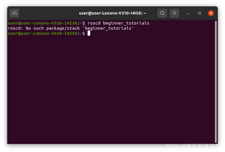 roscd: No such package/stack ‘beginner_tutorials‘_roscd找不到package-CSDN博客