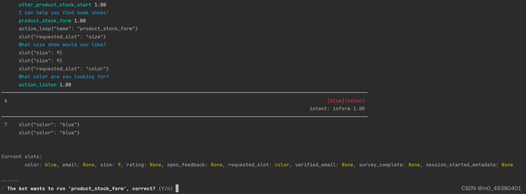 Gavin老师Transformer直播课感悟 - Rasa项目实战之电商零售对话机器人通过Rasa interactive进行问题修正与调试演示(八十四)-CSDN博客