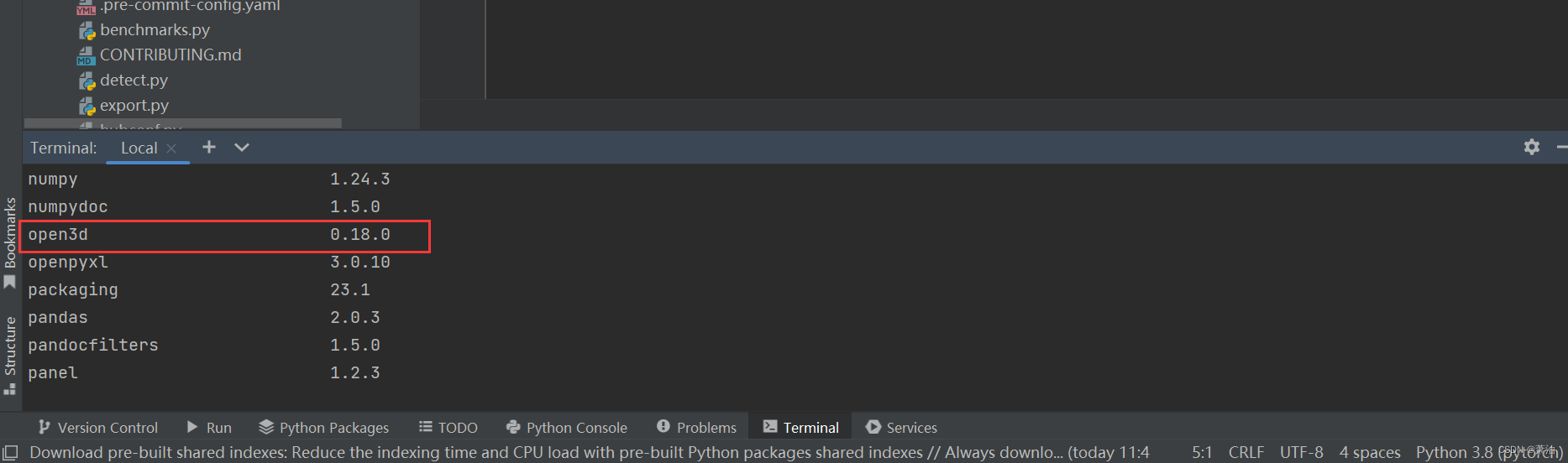 解决：已经安装open3d，还是报错No module named ‘open3d‘的问题_no module named 'open3d-CSDN博客