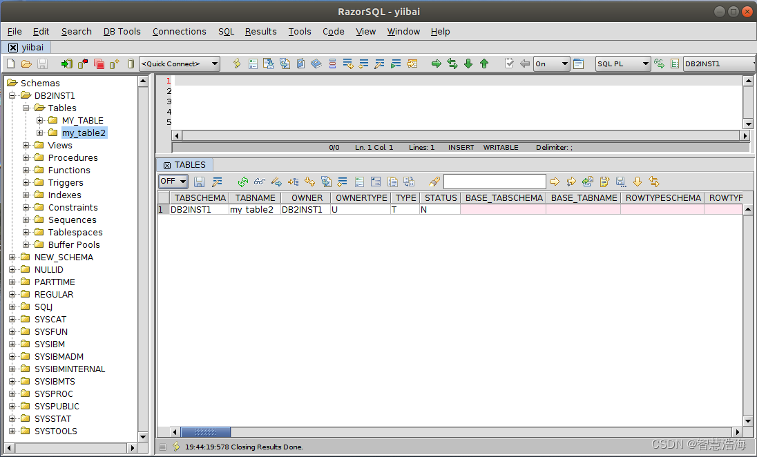 DB2 RazorSQL显示信息_razorsql查看表注释-CSDN博客