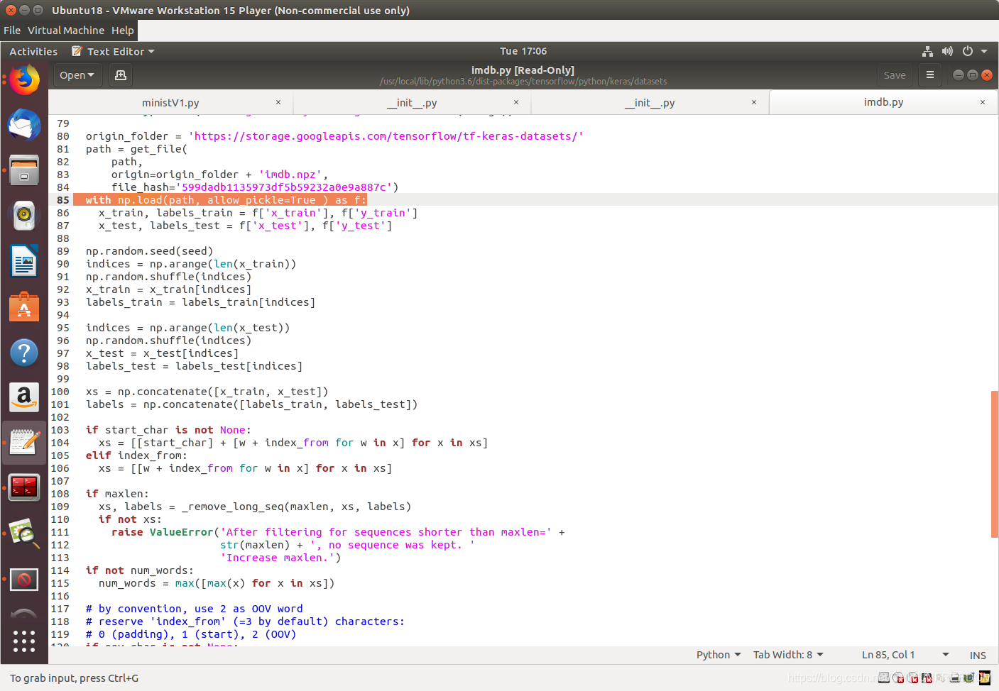 keras tensorflow Object arrays cannot be loaded when allow_pickle=False-CSDN博客