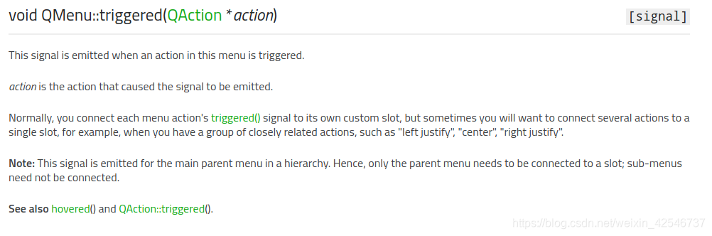 QMenu类传递被触发的QAction_qt c++ menu triggered-CSDN博客