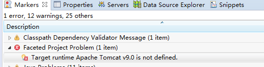 java web tomcat报错Target runtime Apache Tomcat v9.0 is not defined_type target runtime apache ...