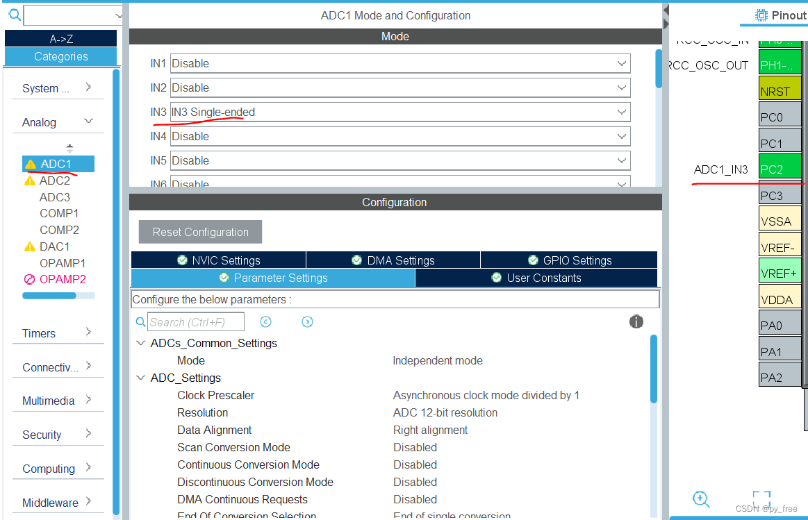 STM32CubeIDE开发(二十四)， stm32的ADC(模数转换器) 开发要点_stm32cubeide adc使用-CSDN博客