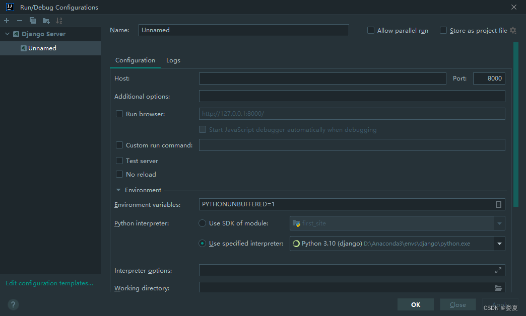 [Idea & Django]IDEA导入Django项目后配置 & 配置模板语法_idea怎么使用django环境-CSDN博客