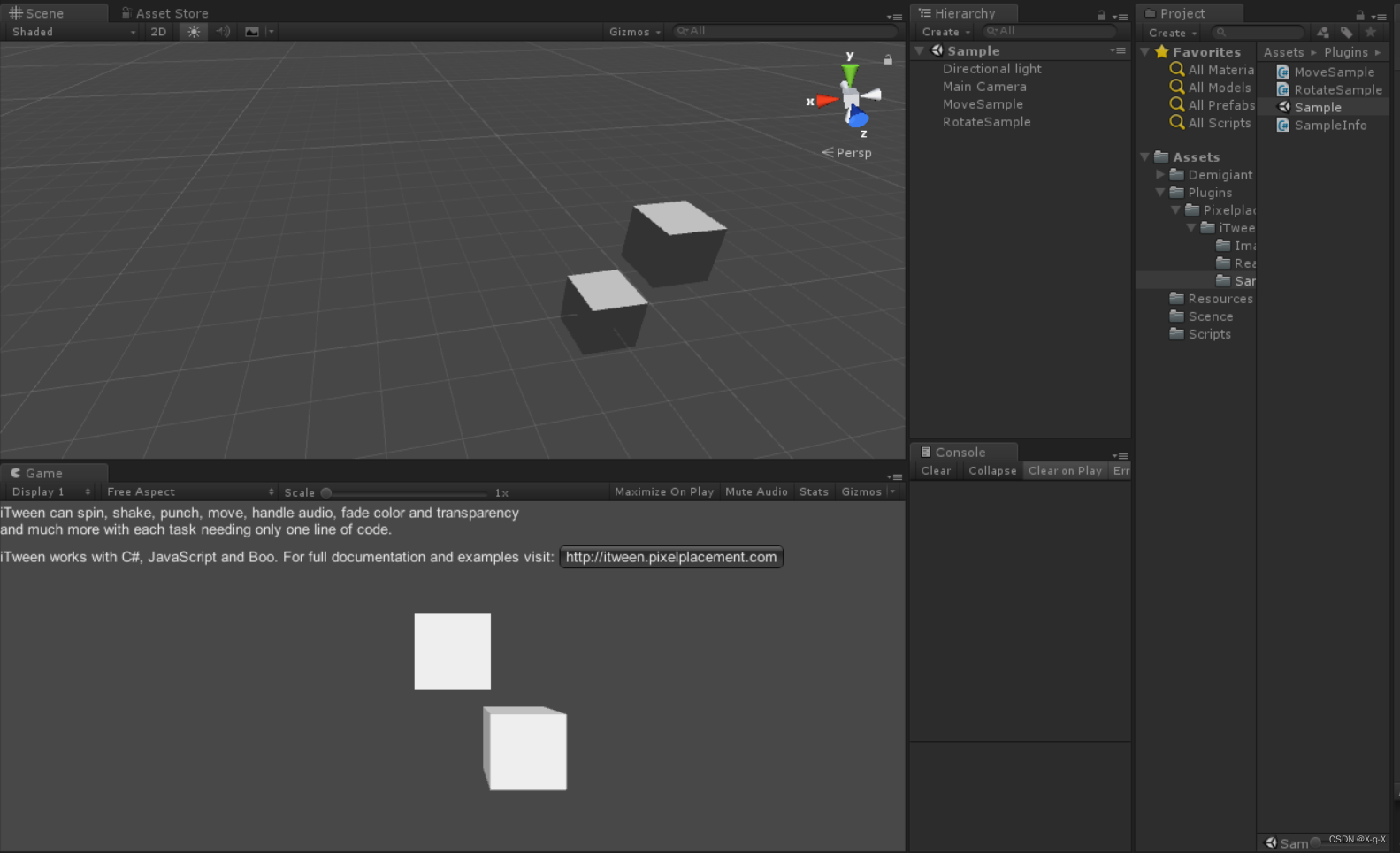 Unity Dotween插件和itween插件使用笔记 Csdn博客