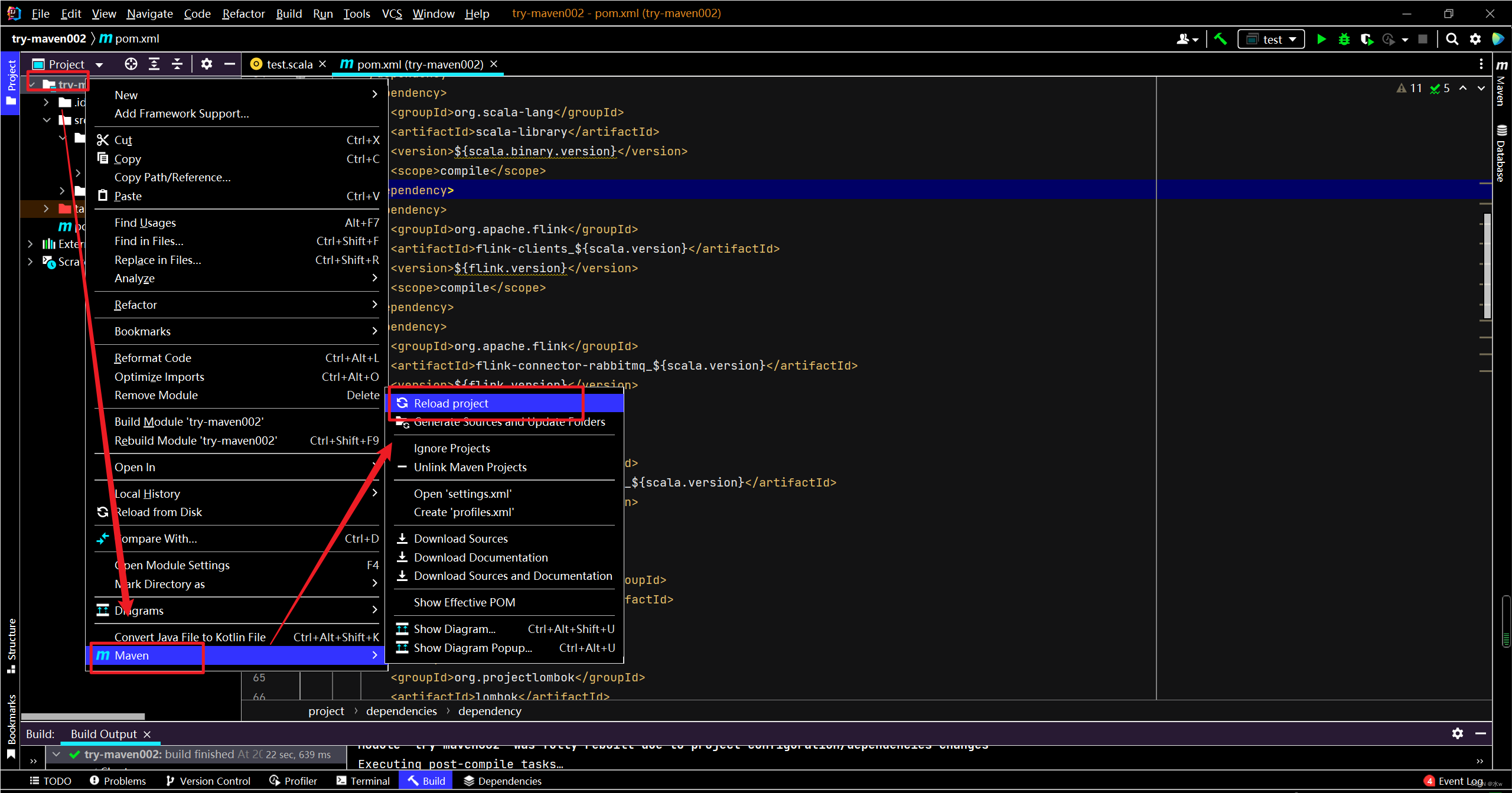 idea2021.3.3 创建maven-scala项目并解决遇到的问题_cannot find project scala library-CSDN博客
