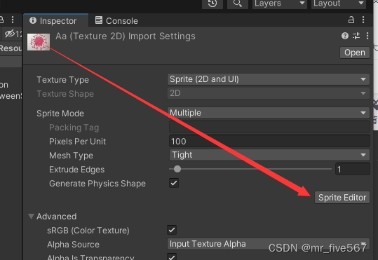 Unity 如何通过2D Sprite切割一张图为多张_unity2d图片切割-CSDN博客