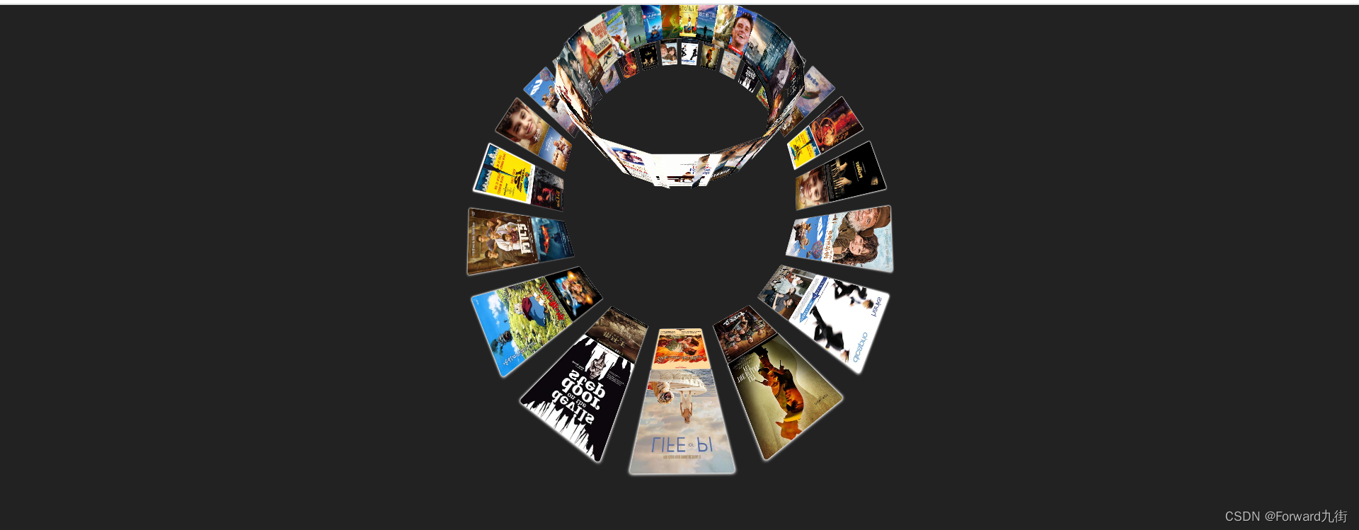 vue.js+html+css+js实现电影墙3d炫酷特效_vue利用transform实现3d图片长廊-CSDN博客