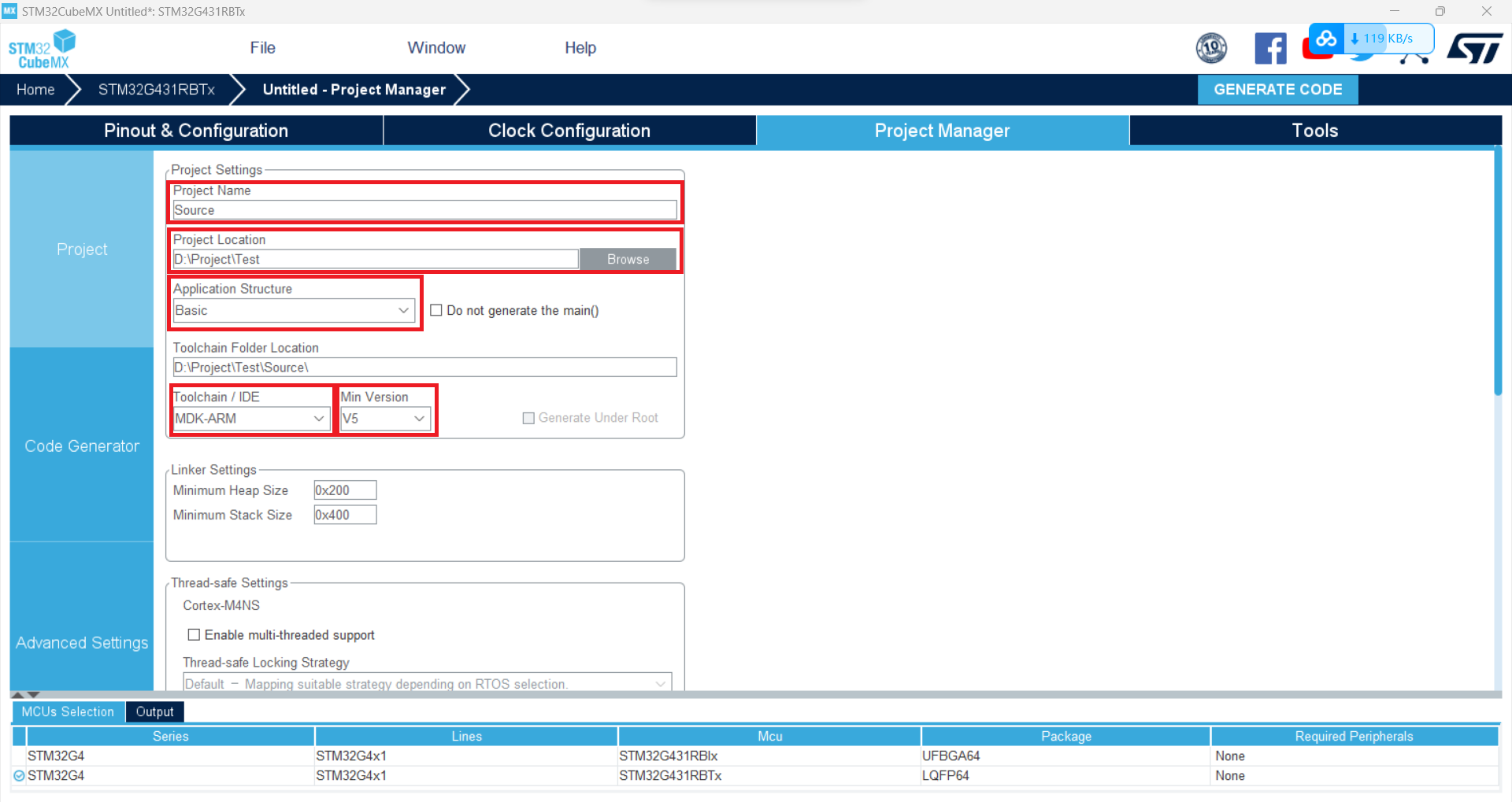 蓝桥杯嵌入式学习笔记1使用cubemx构建源工程stm32cubeide Code Generator按钮 Csdn博客
