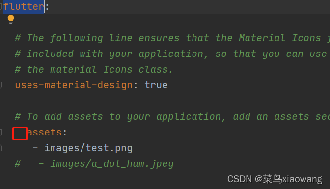 flutter 引用图片资源遇到的问题_pubspec.yaml 引用‘’-CSDN博客