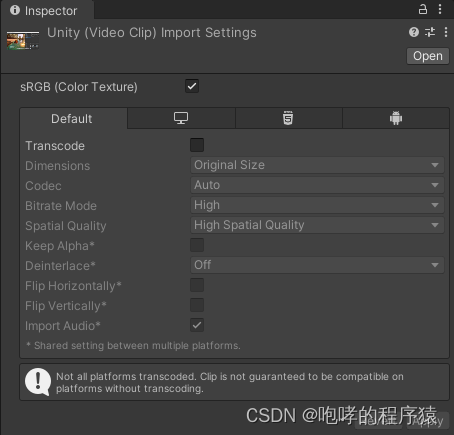 第五十五章 Unity 视频播放_unity加入视频什么格式好-CSDN博客