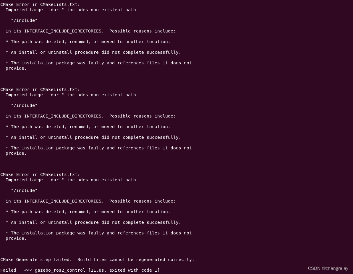 Imported target “dart“ includes non-existent path 笔记_some selected packages are already built in ...