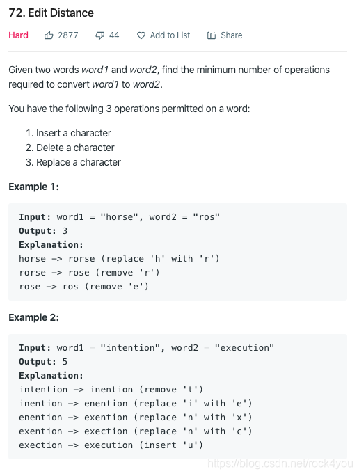 leetcode 72. Edit Distance 编辑距离-动态规划、滚动数组_动态规划&&滚动数组||编辑距离-CSDN博客
