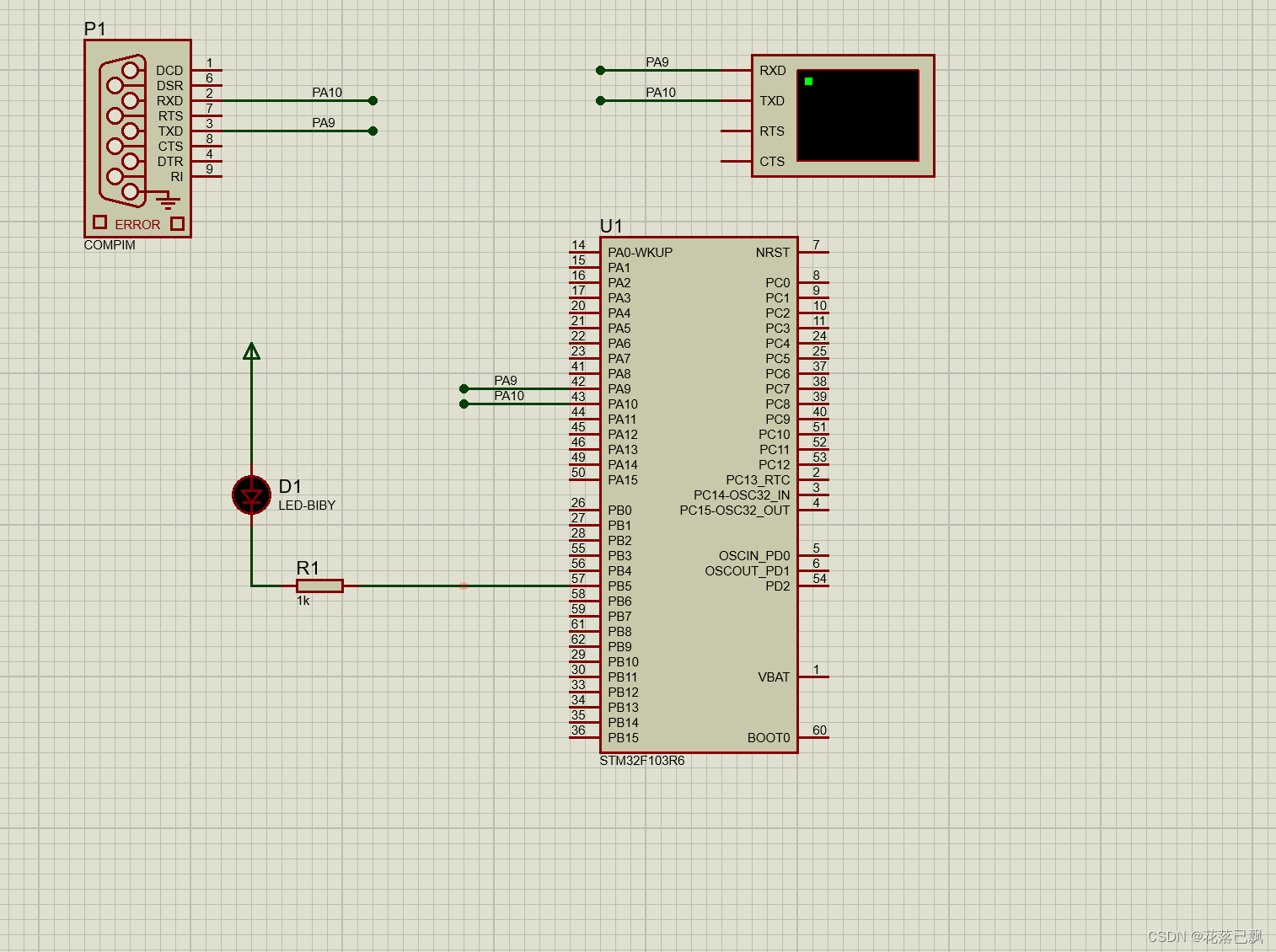 STM32 proteus + STM32Cubemx仿真教程（第四课串口教程）_proteus仿真stm32串口-CSDN博客