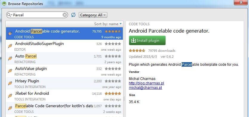 Android项目实战（十九）：Android Studio 优秀插件： Parcelable Code Generator-CSDN博客