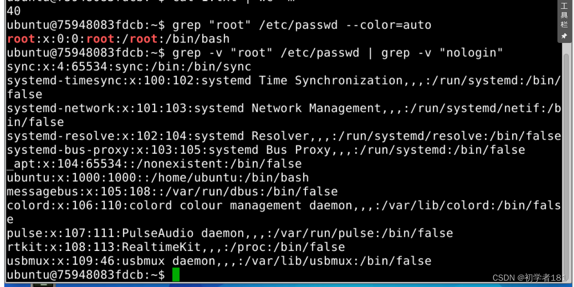 Linux常用命令(按章节)的实验报告6_passwd文件里面没有root-CSDN博客