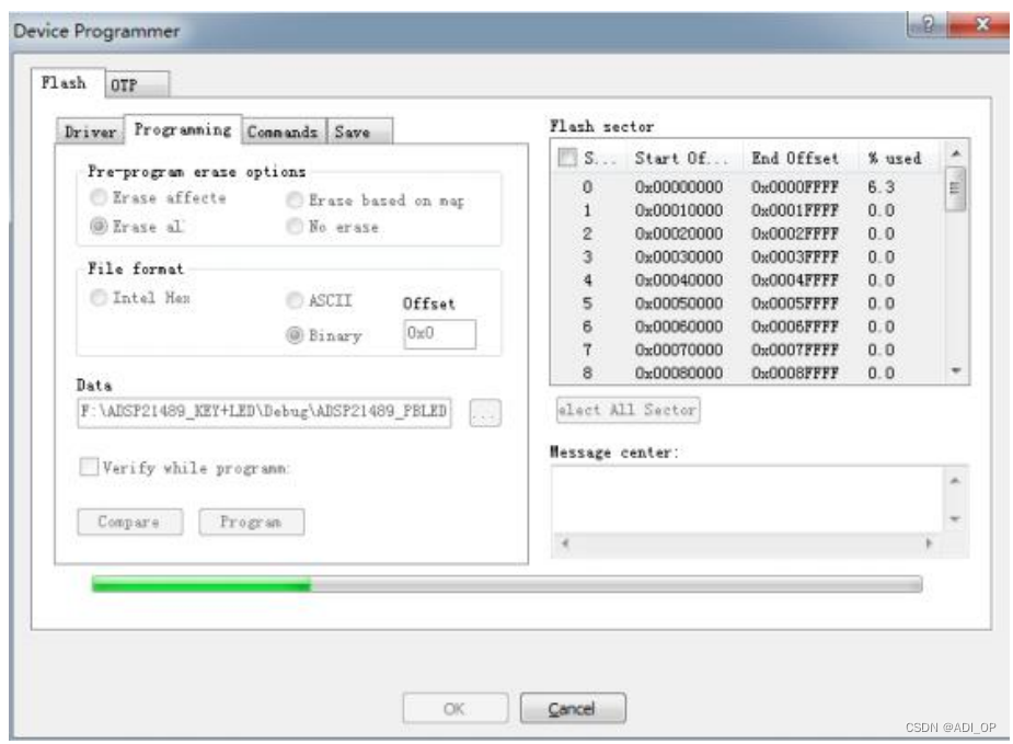 ADSP-21479的开发详解七（Flash编程-烧写BIN或者HEX格式的LDR）_adsp.mbn文件怎么烧写到设备中-CSDN博客